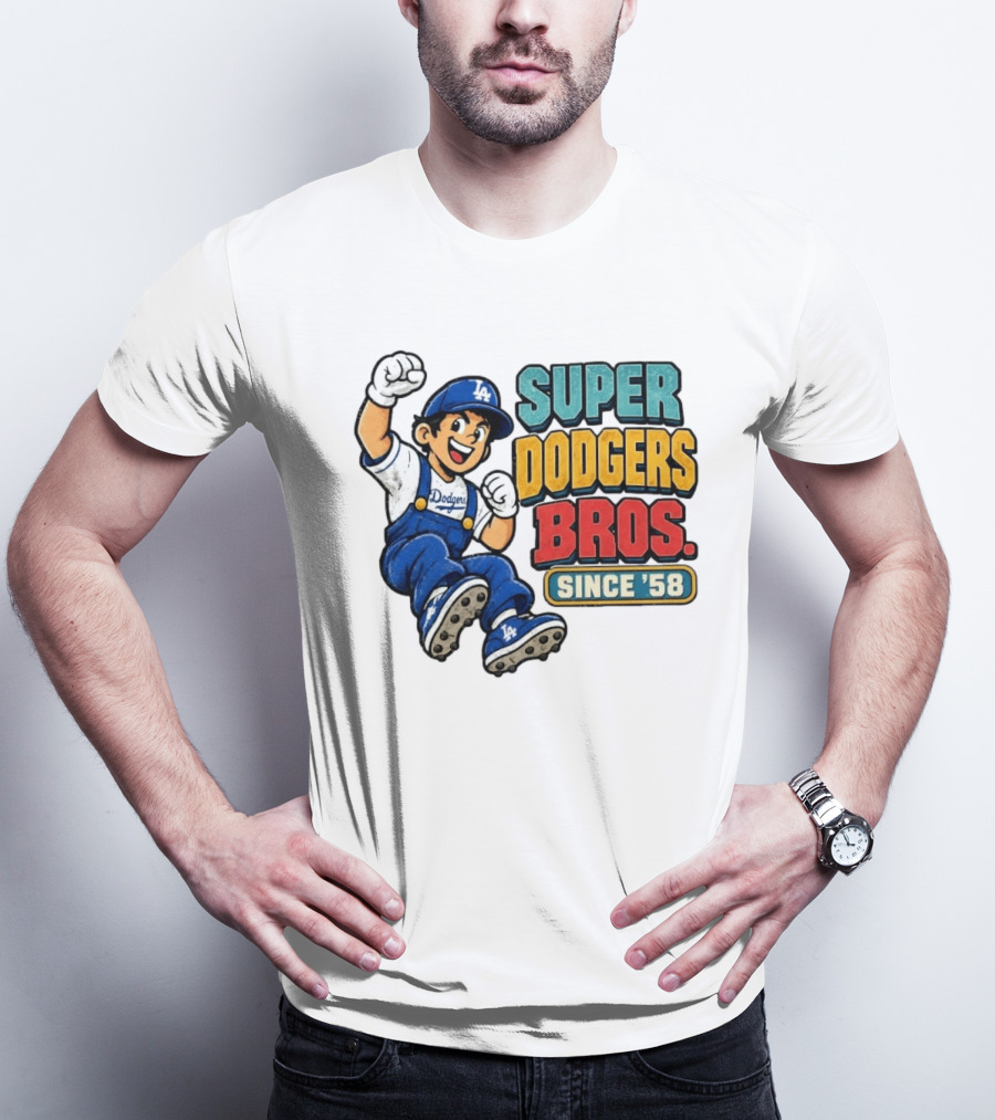 Los Angeles Dodgers Super Bros Since '58 T-Shirt