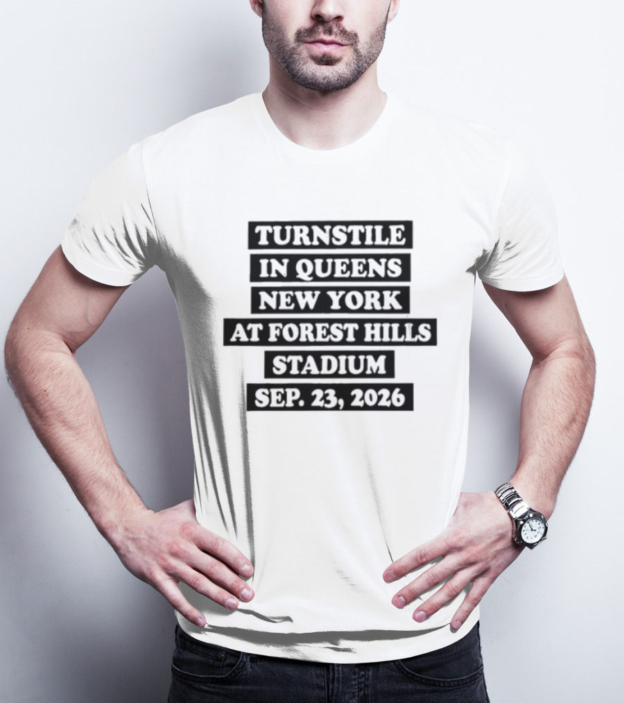 Turnstile Queens New York Forest Hills Stadium Sep 23 2026 T-Shirt
