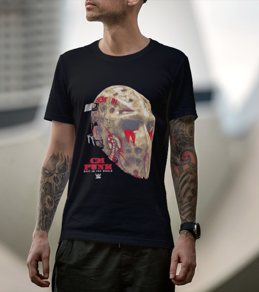 CM Punk Best In The World WWE Jason Voorhees Hockey Mask T-Shirt