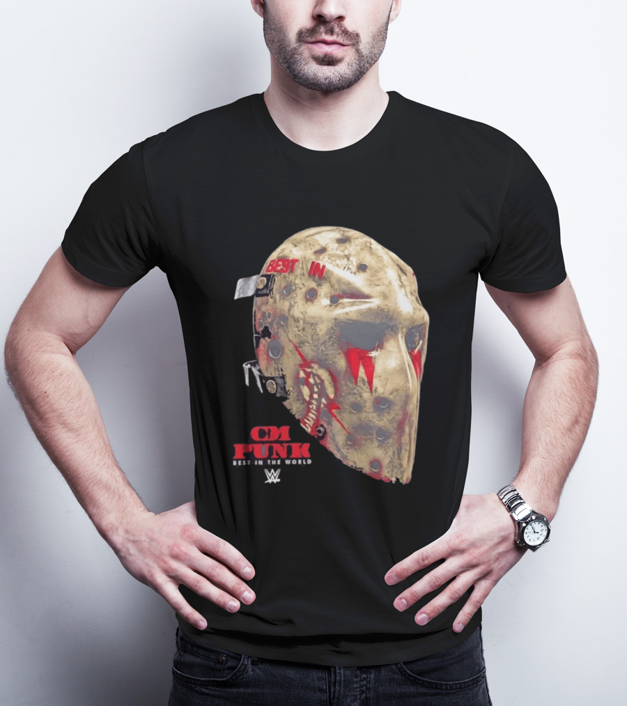 CM Punk Best In The World WWE Jason Voorhees Hockey Mask T-Shirt