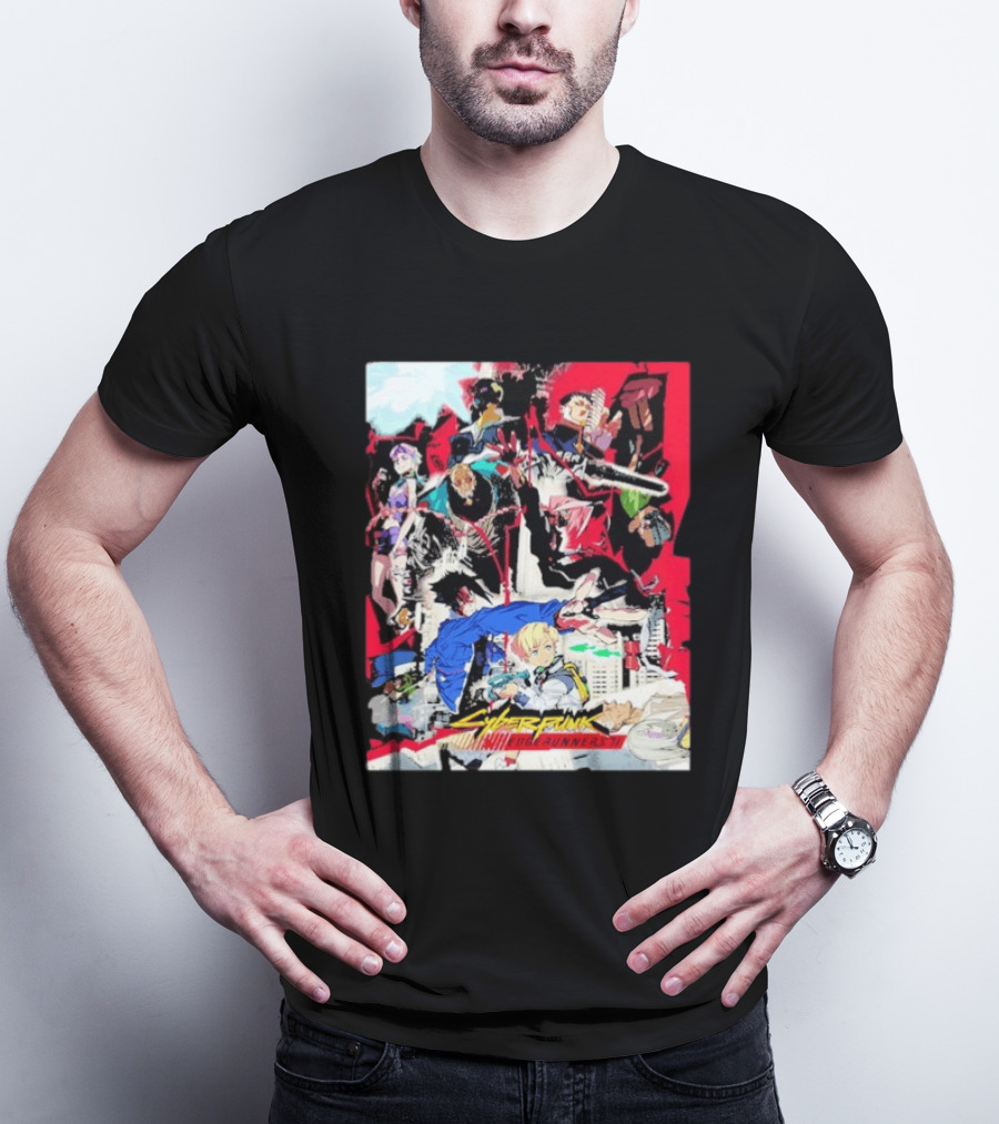 Cyberpunk Edgerunners 2 Only On Netflix October 20 2026 Anime Characters And Action Scenes T-Shirt