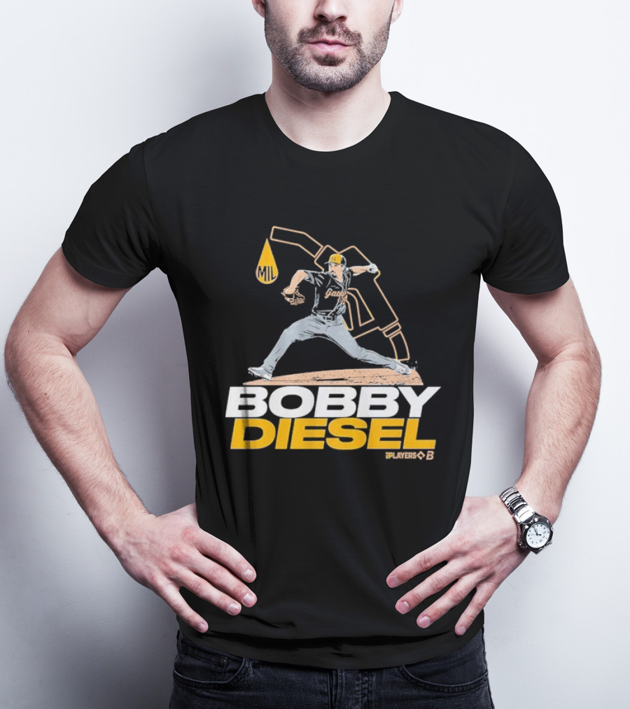 Bobby Diesel Pitcher Oil Can Baseball T-Shirt