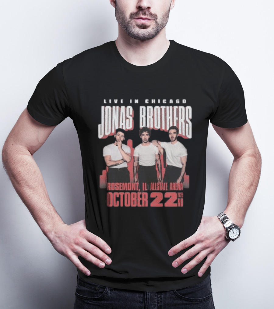 Live In Concert Jonas Brothers Rosemont IL Allstate Arena October 22 Crewneck T-Shirt
