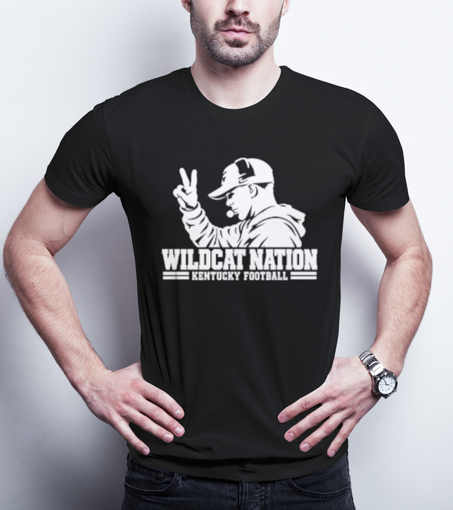 Wildcat Nation Kentucky Football Two Finger Coach T-Shirt