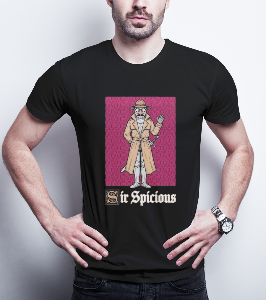 Sir Spicious Knight Detective In Trench Coat And Hat T-Shirt
