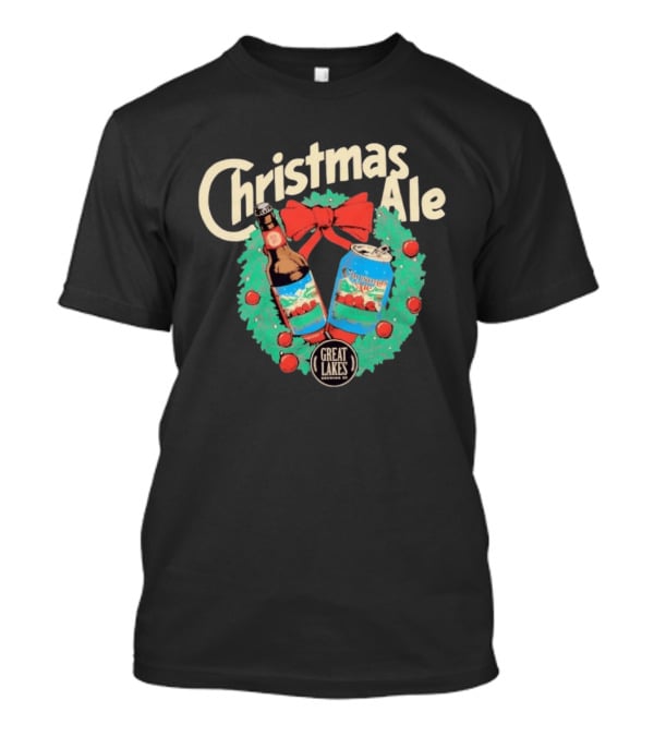 Great Lakes Brewing Co Christmas Ale 2026 Bottles And Cans Festive Wreath Edition T-Shirt
