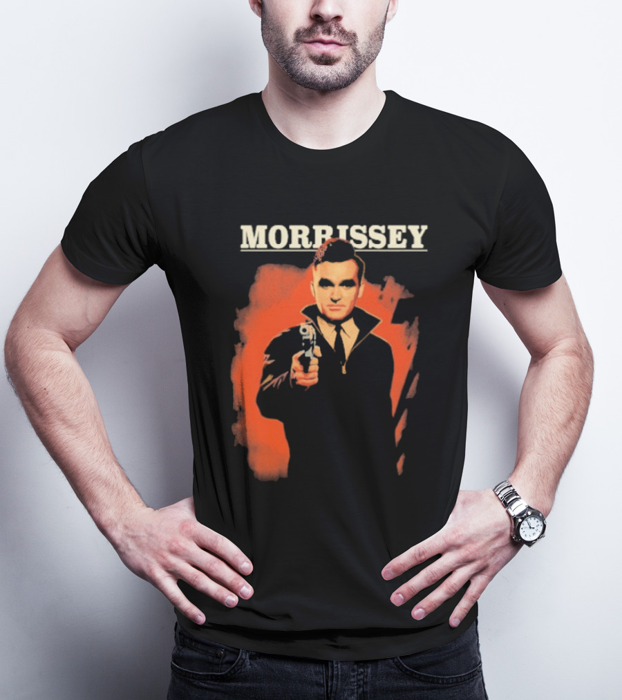 Morrissey Pistol Tour Man With Gun Red T-Shirt