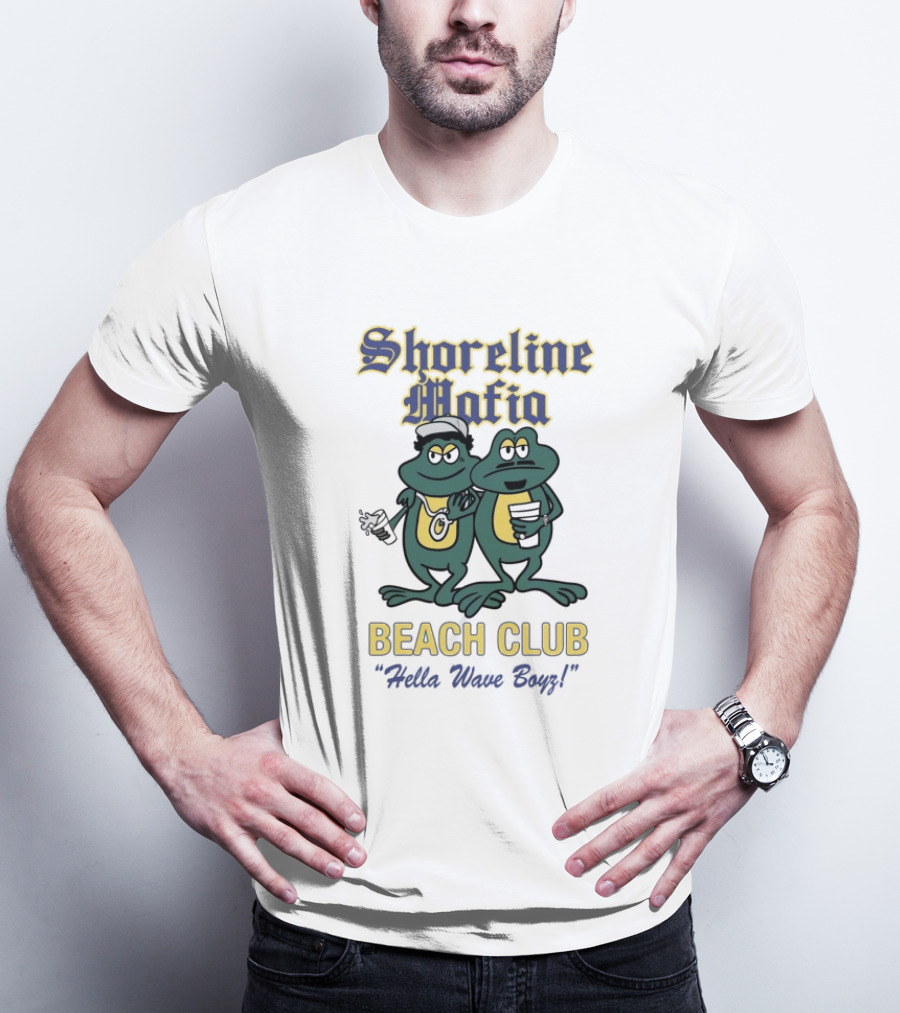 Shoreline Mafia Beach Club Frogs Hola Vato Boyz T-Shirt