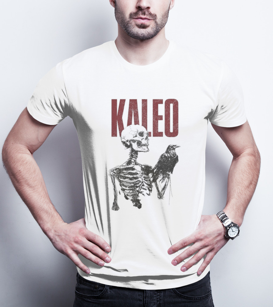 Kaleo Skeleton Holding Raven T-Shirt