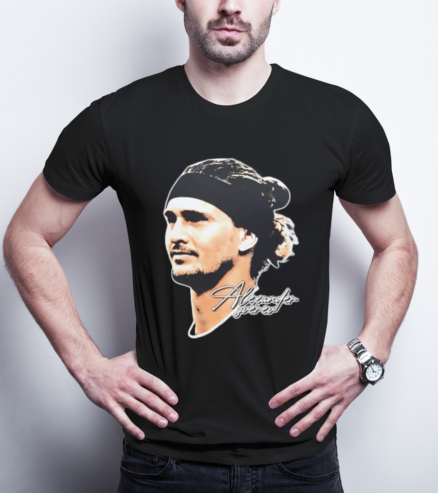 Alexander Zverev Tennis Player Portrait With Signature T-Shirt