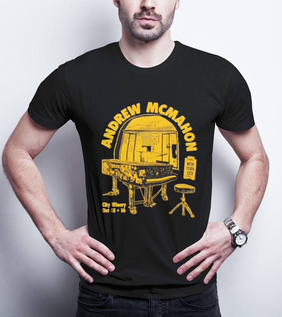 Andrew McMahon City Winery New York City October 15 16 2026 Piano T-Shirt