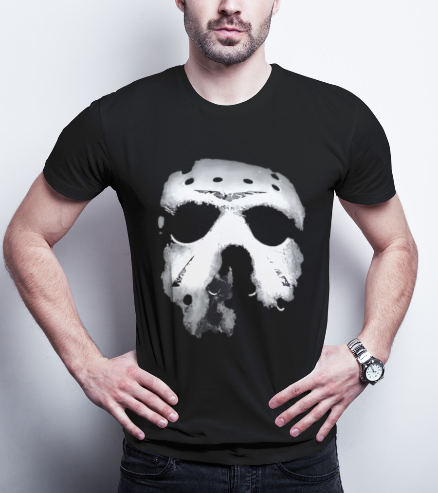 Jason Voorhees Distressed Hockey Mask T-Shirt