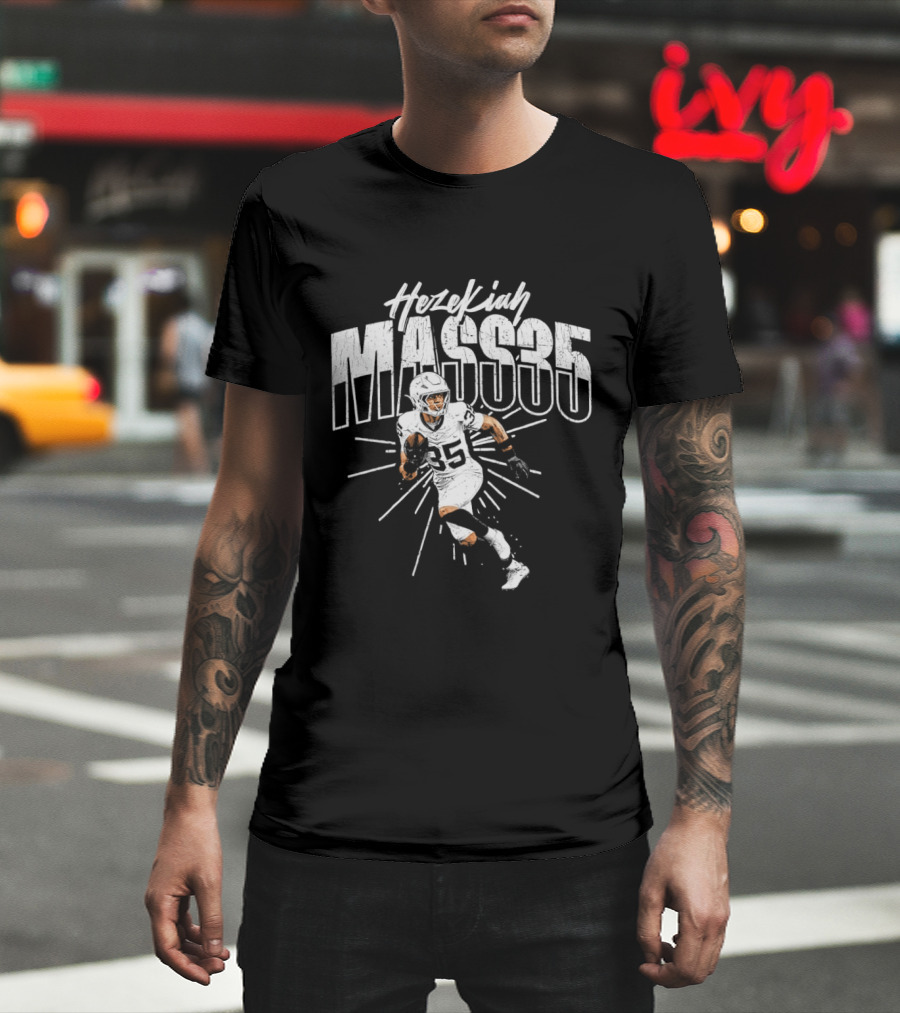 Hezekiah Mass35 Football Player Las Vegas Raiders T-Shirt