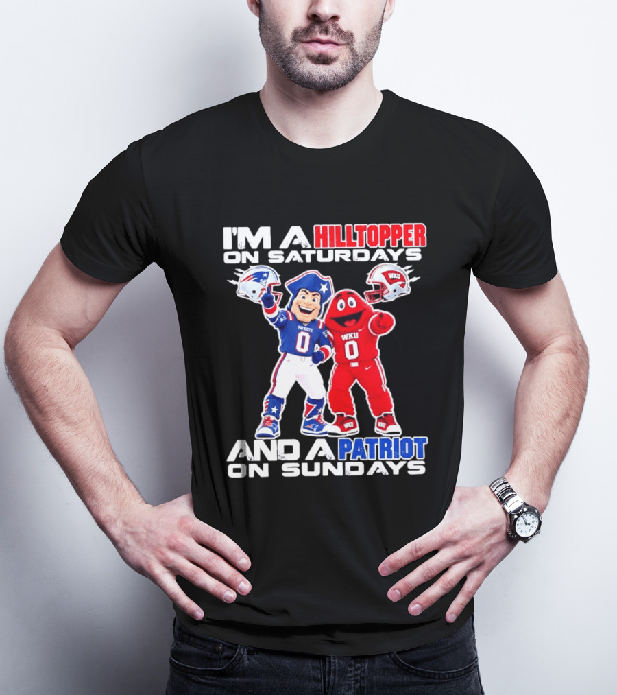 WKU Hilltopper Saturdays Patriots Sundays Football Mascots T-Shirt