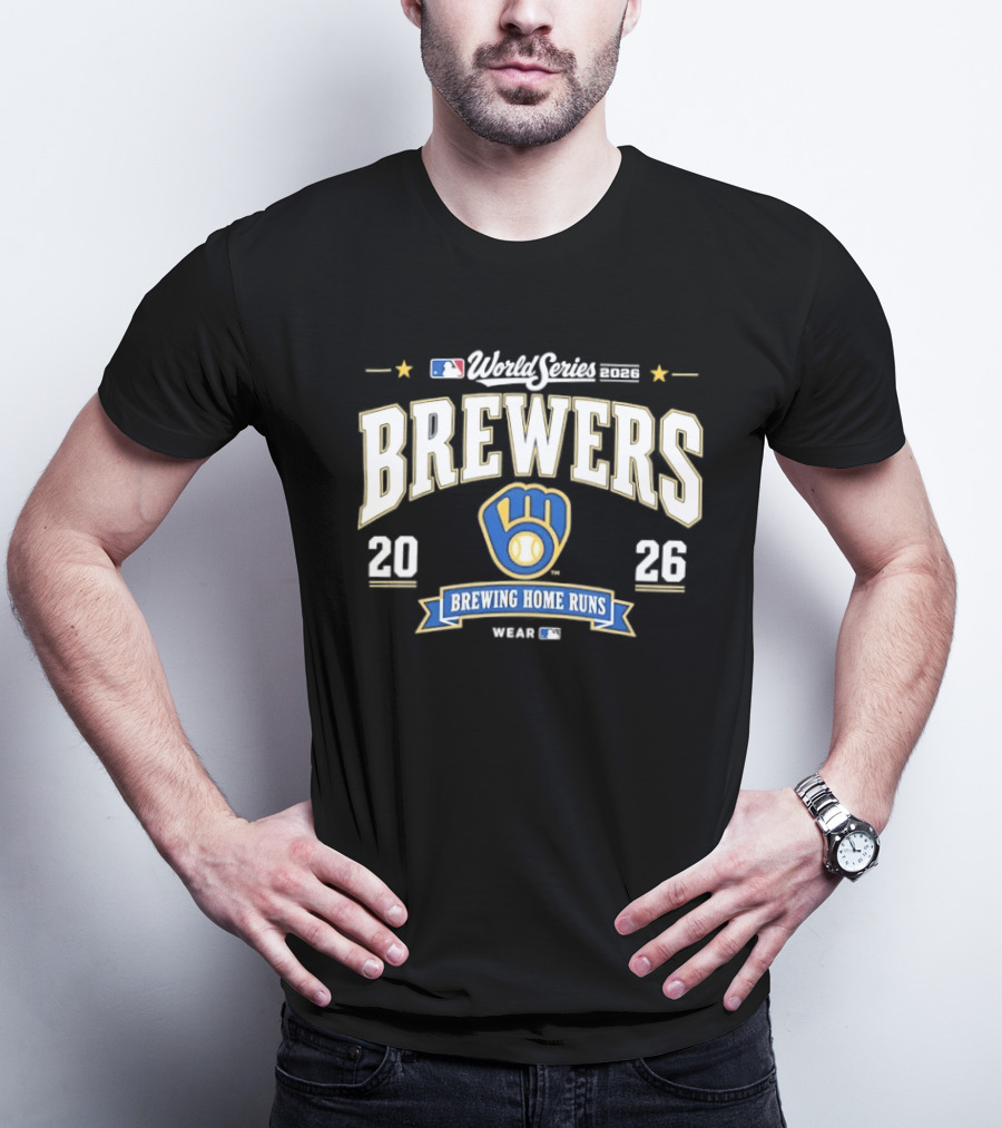 Milwaukee Brewers 2026 World Series Brewing Home Runs Wear By Erin Andrews T-Shirt