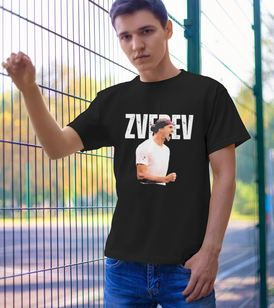 Zverev Tennis Athlete Action Pose With Headband T-Shirt