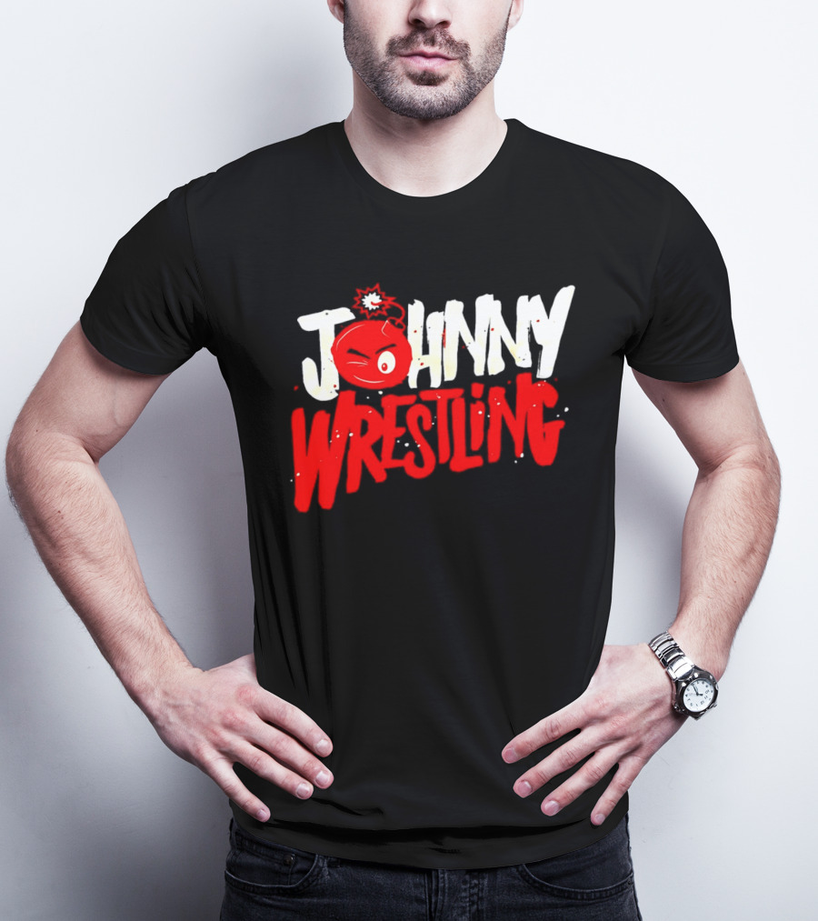 Johnny Wrestling Boom WWE Winking Bomb T-Shirt