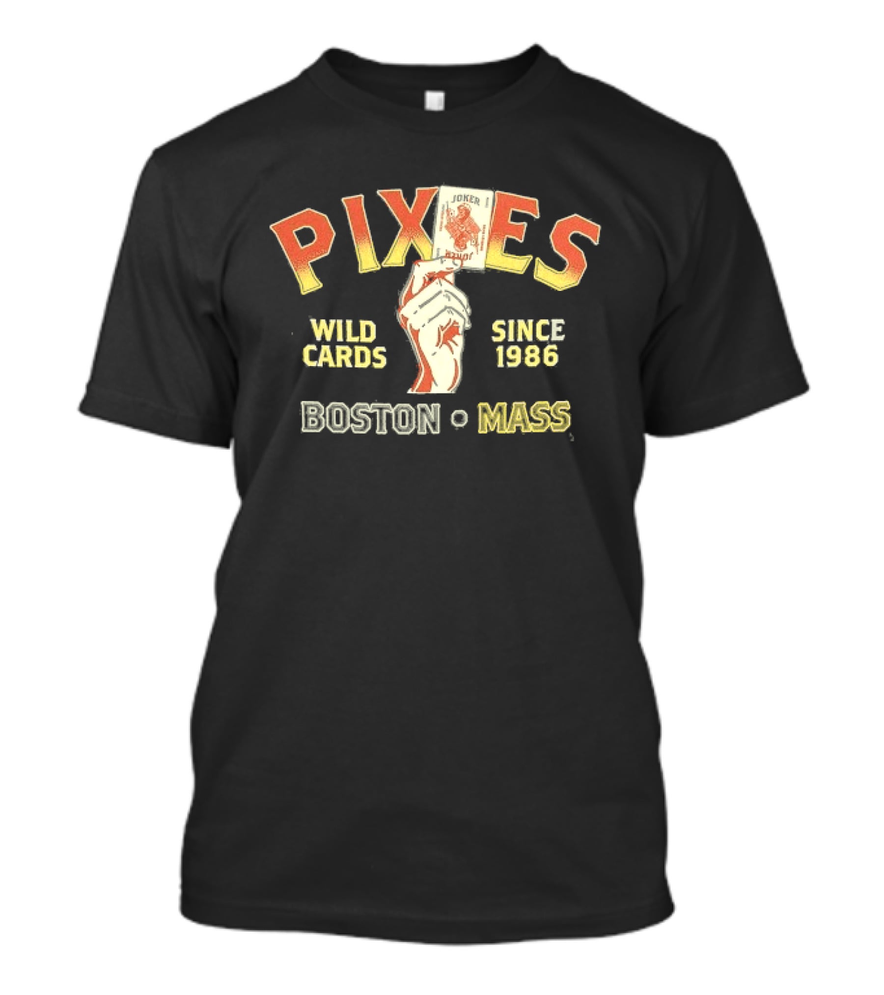 Pixies Wild Cards Joker Since 1986 Boston Mass T-Shirt
