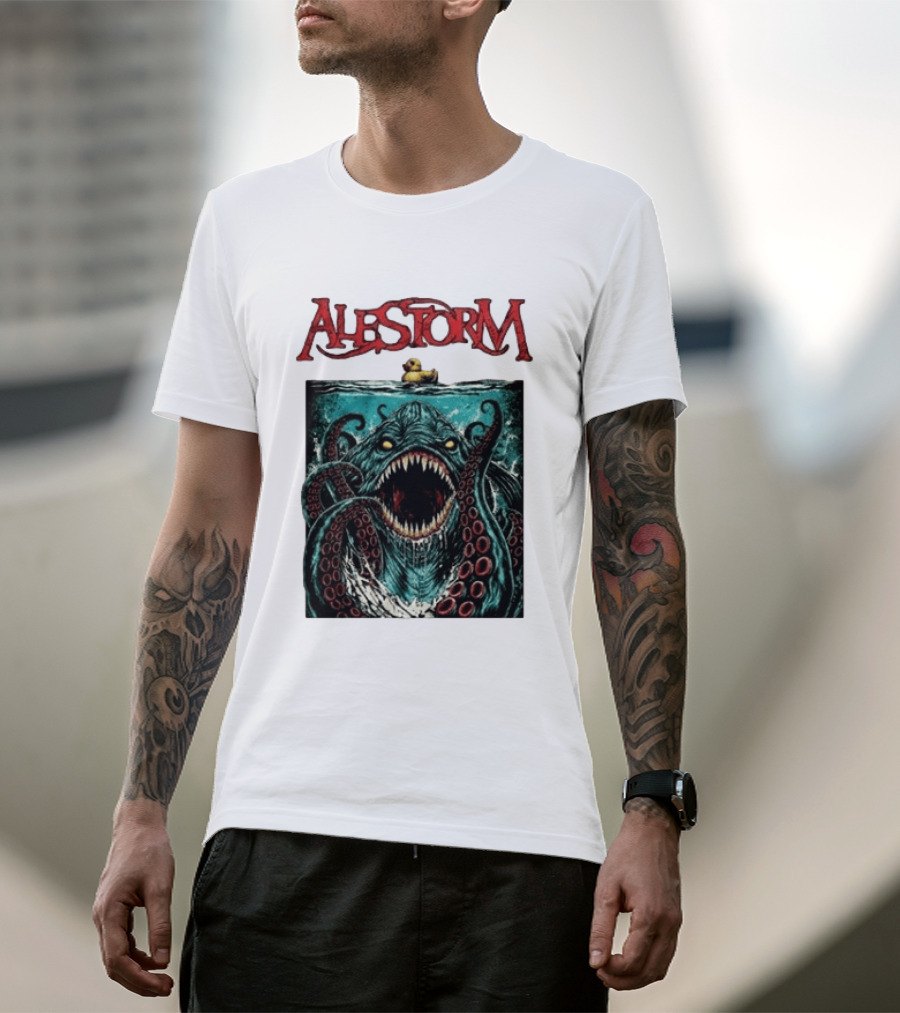 Alestorm Kraken Jaws Summer Tour 2026 Hyperion Omnitour Rubber Duck T-Shirt