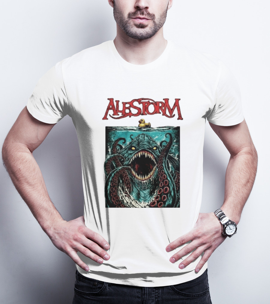 Alestorm Kraken Jaws Summer Tour 2026 Hyperion Omnitour Rubber Duck T-Shirt