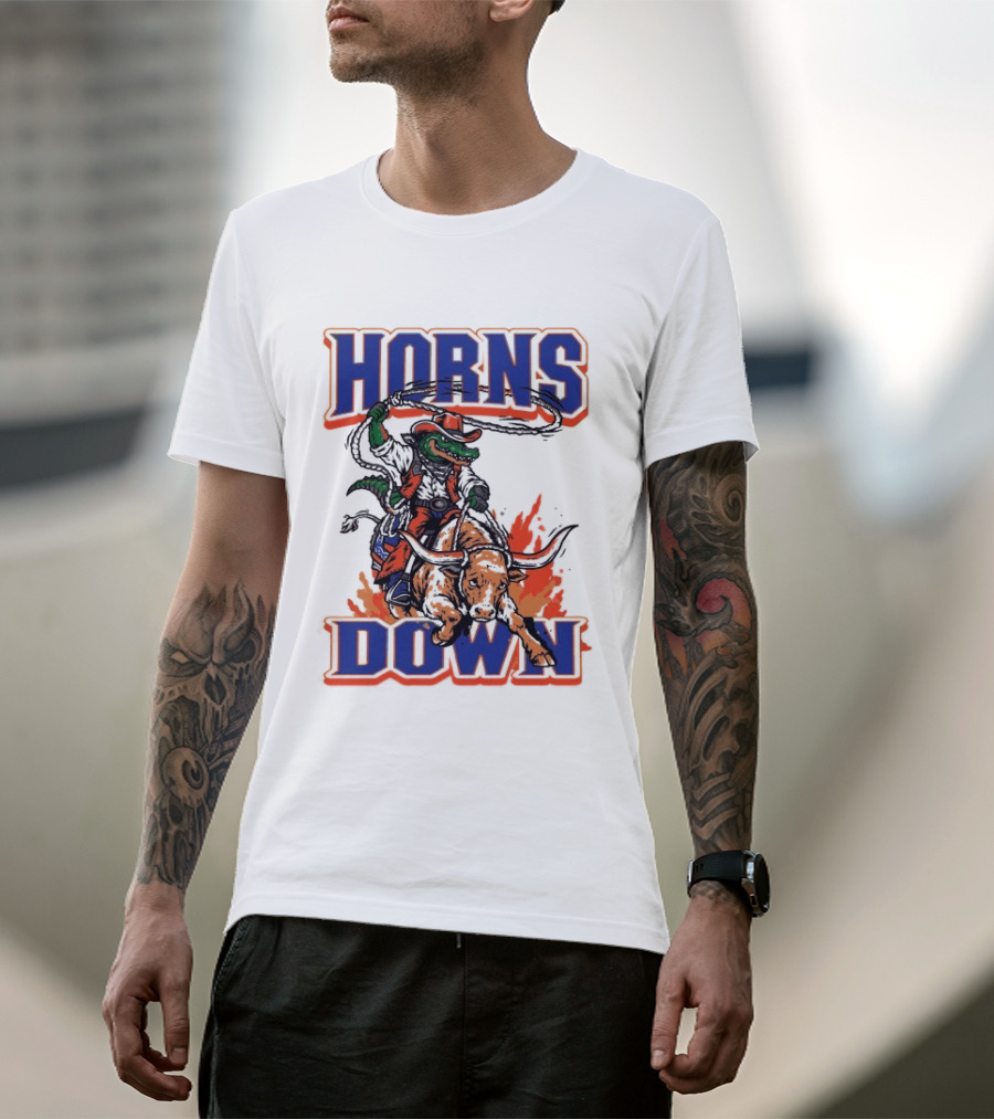 Florida Gators Horns Down Texas Longhorns Rodeo Rivalry T-Shirt
