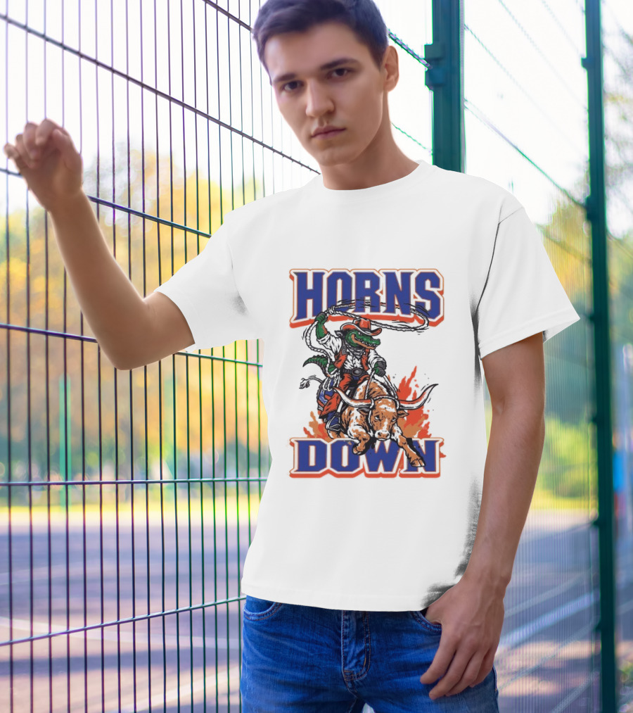 Florida Gators Horns Down Texas Longhorns Rodeo Rivalry T-Shirt