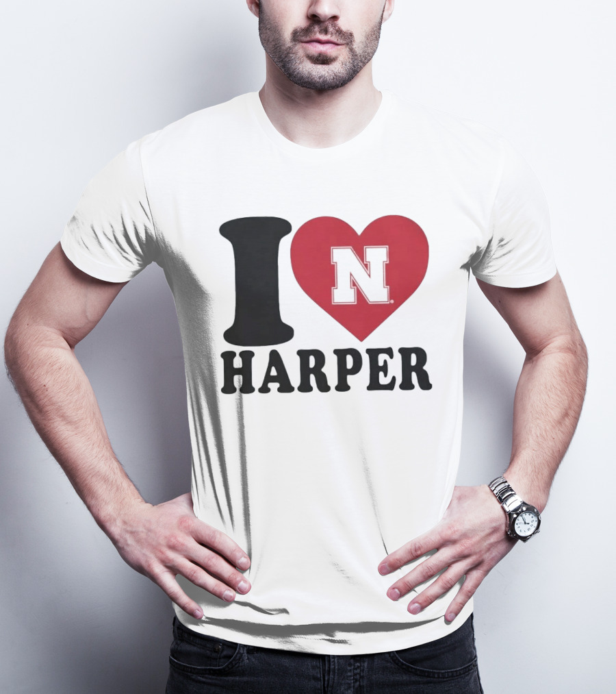 I Love Harper Nebraska Cornhuskers N Heart T-Shirt