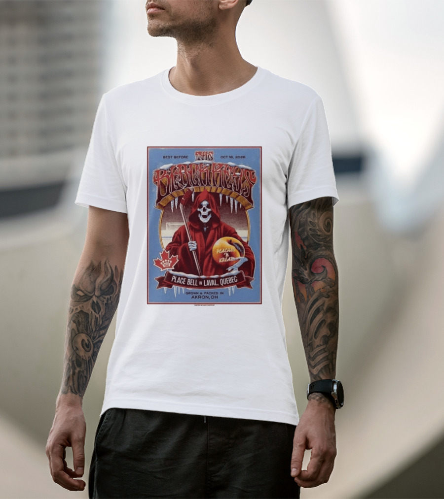 The Black Keys Place Bell Laval Quebec 2026 Max Looffler Peaches N Kream World Tour October 16 2026 T-Shirt