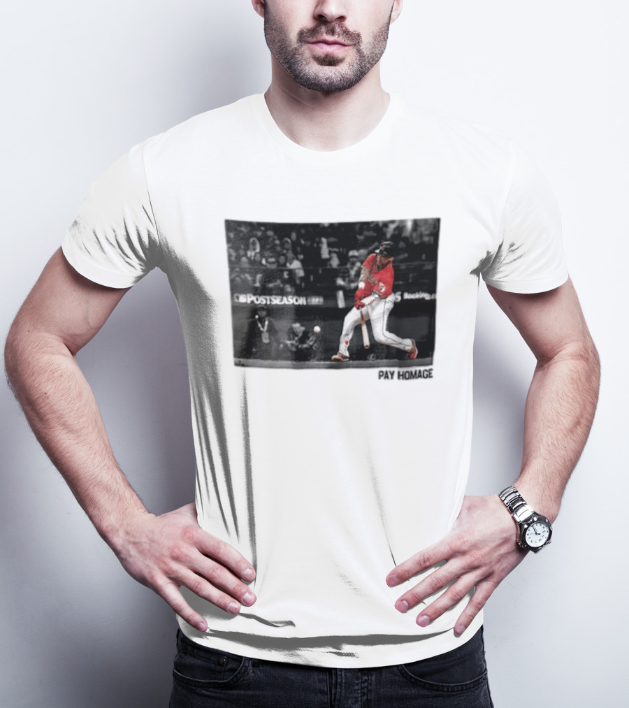 Cleveland Baseball Pay Homage Postseason Action T-Shirt