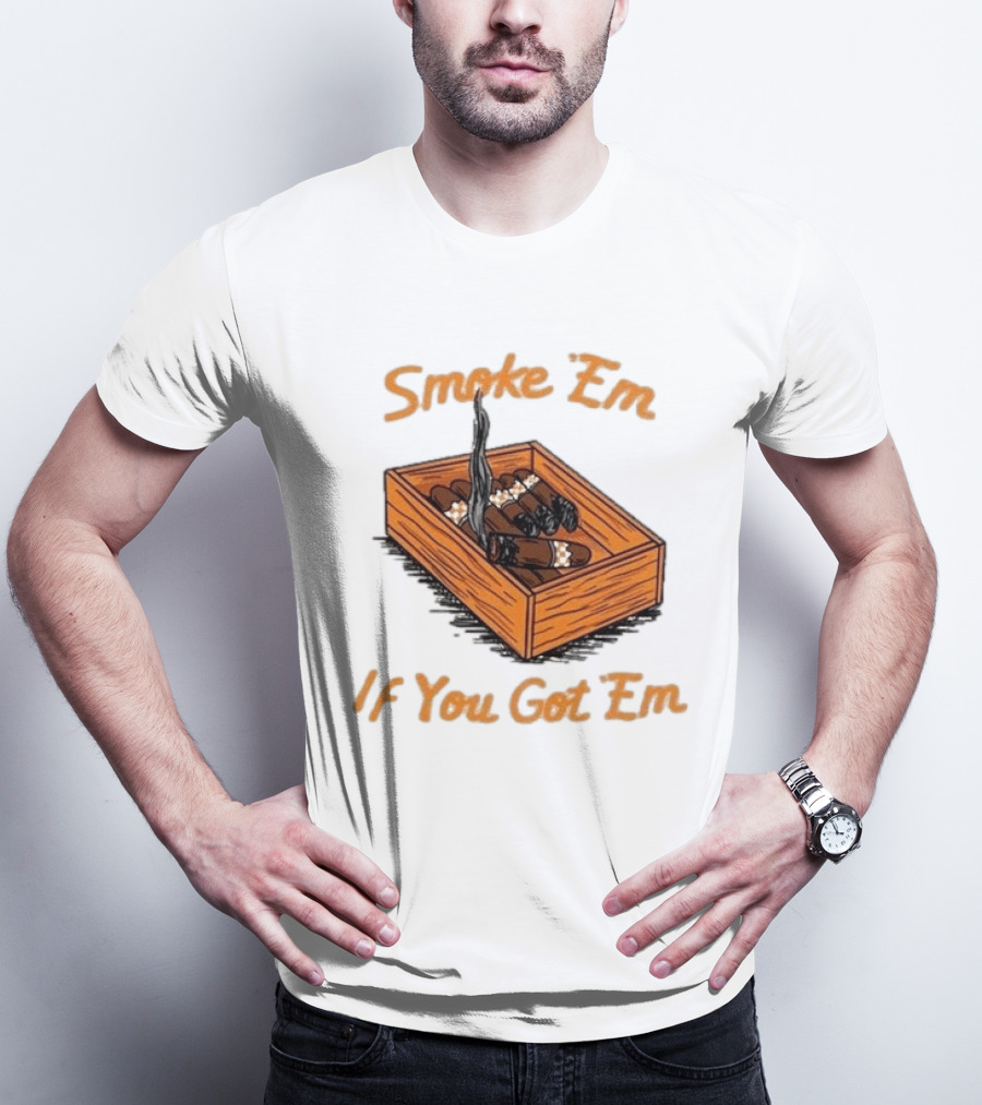 Tennessee Volunteers Smoke Em If You Got Em Cigar Box T-Shirt