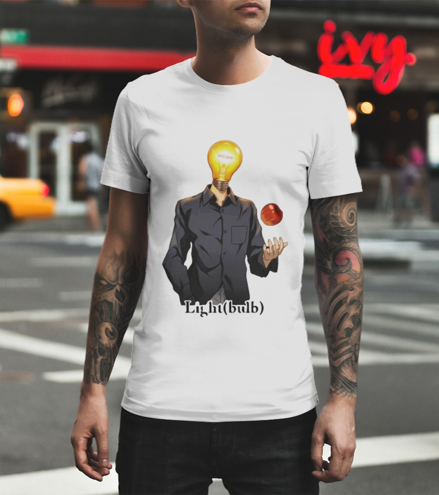 Yagami Raito Lightbulb Apple Interaction T-Shirt