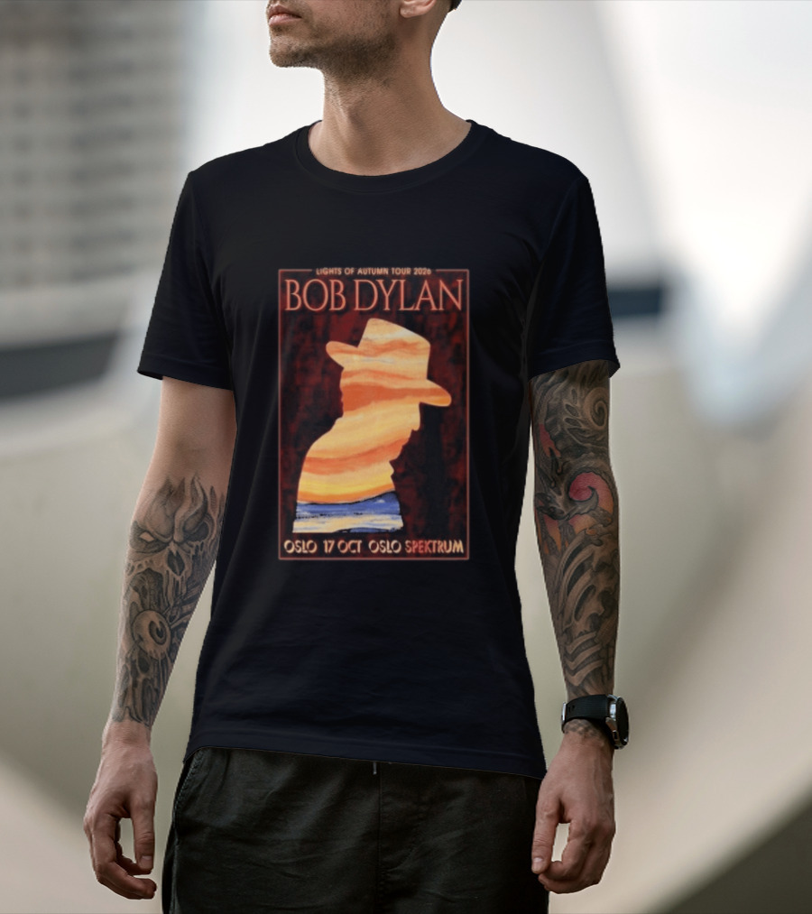 Bob Dylan Lights Of Autumn Tour 2026 Oslo Spektrum October 17 T-Shirt