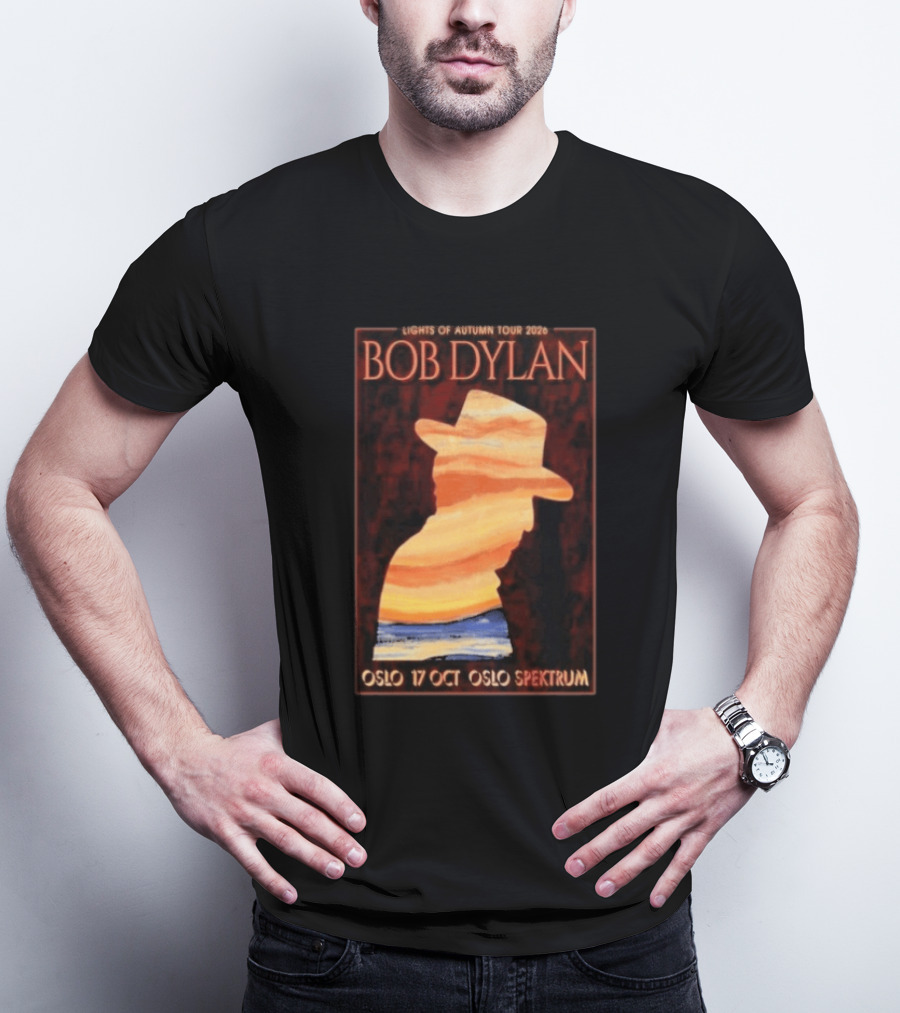 Bob Dylan Lights Of Autumn Tour 2026 Oslo Spektrum October 17 T-Shirt