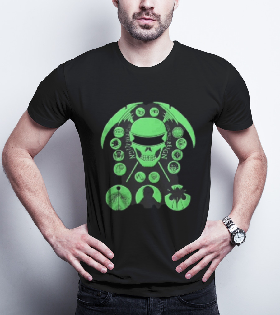 Mayor Will Reign Skull Stars Align Green T-Shirt