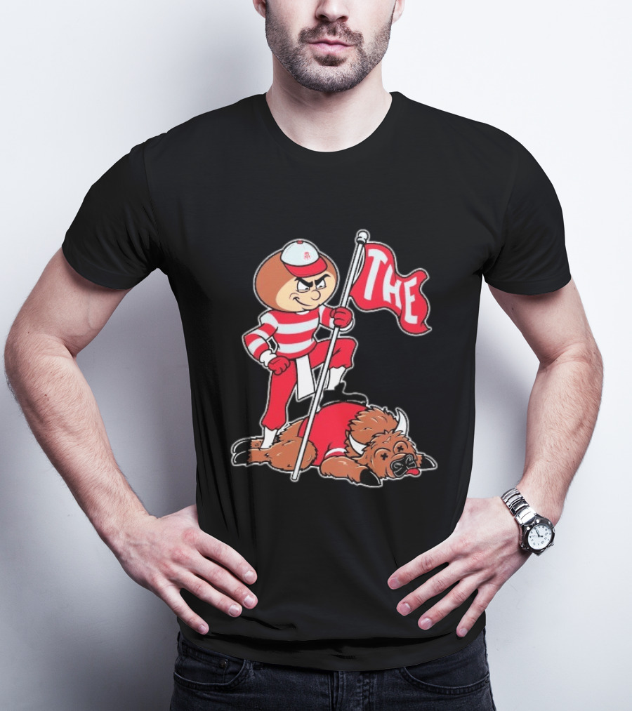 Ohio State Buckeyes Brutus Mascot Dominates Indiana Hoosiers Rivalry Victory T-Shirt