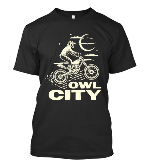Owl City Motorcycle Rider Moon Adventure T-Shirt