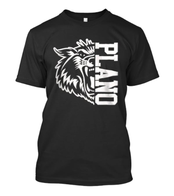 Plano Wildcats Split Face Team Spirit T-Shirt