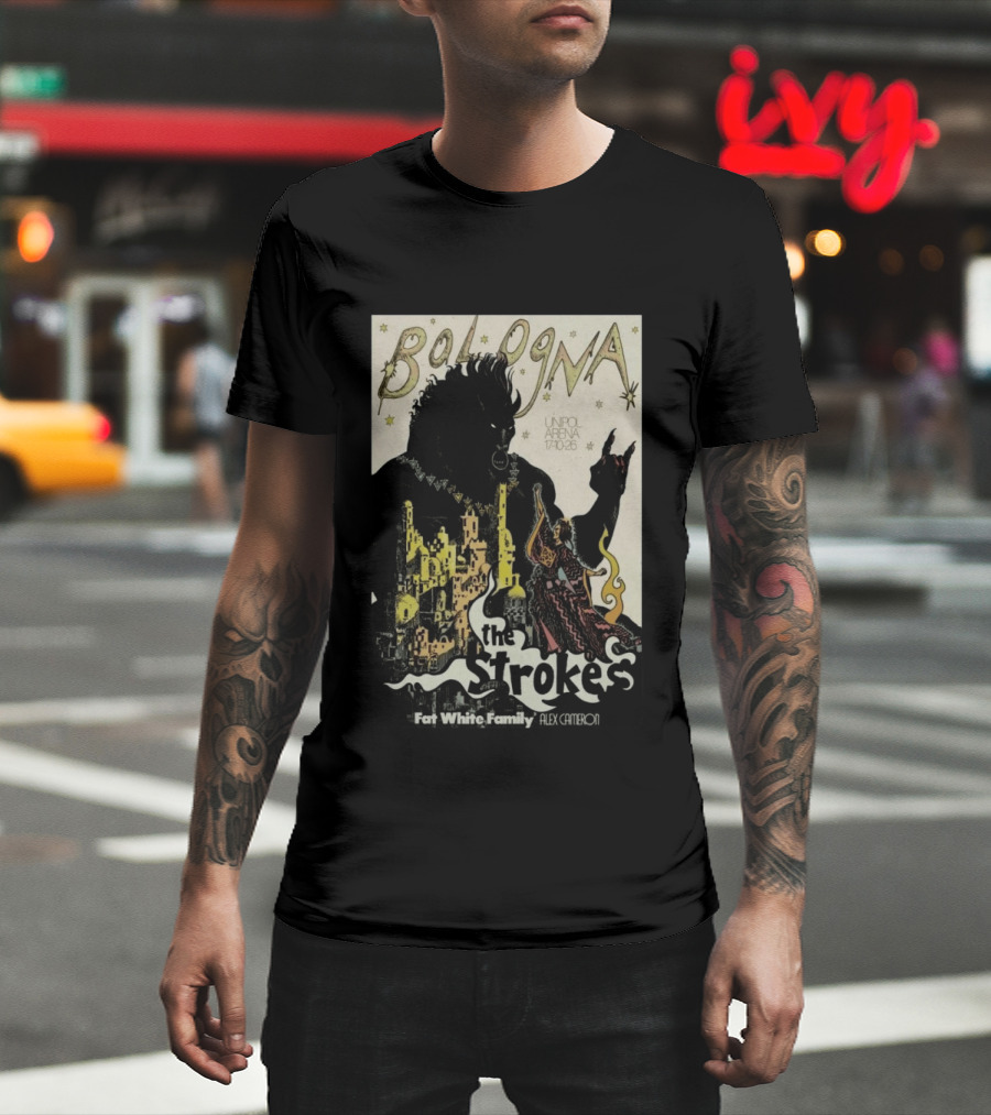 Bologna Concert The Strokes Unipol Arena 10.17.26 Fat White Family Alex Cameron T-Shirt