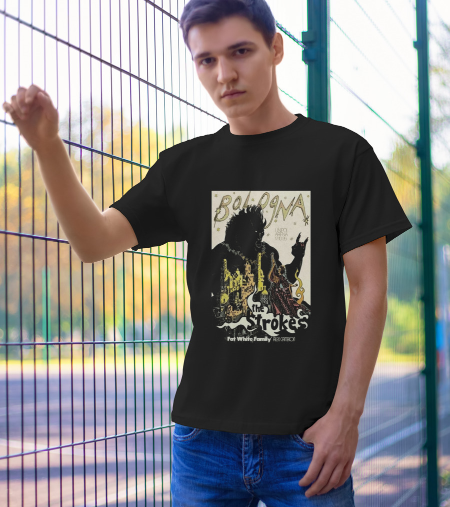 Bologna Concert The Strokes Unipol Arena 10.17.26 Fat White Family Alex Cameron T-Shirt