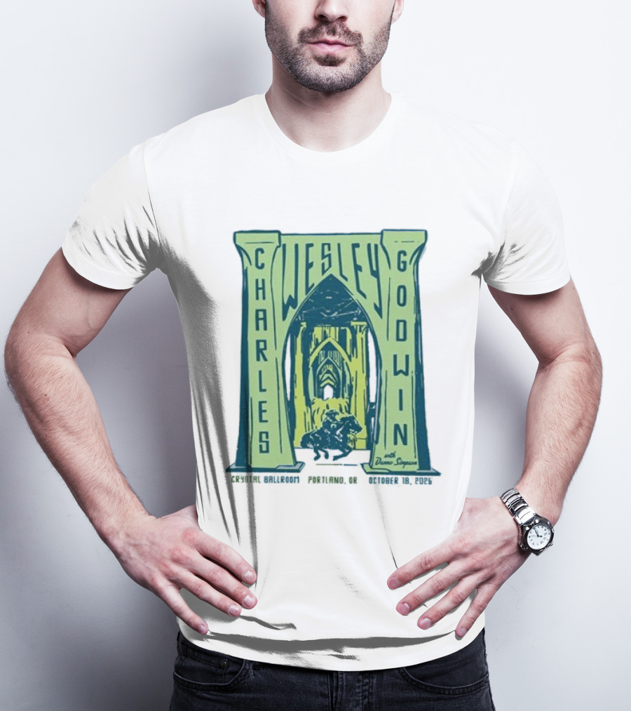Charles Wesley Godwin With Danno Simpson Crystal Ballroom Portland OR October 18 2026 T-Shirt