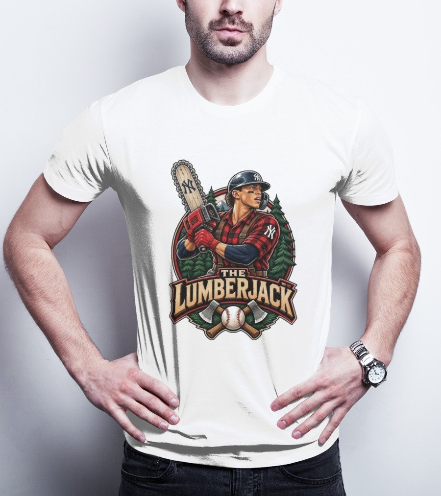 Giancarlo Stanton New York Yankees The Lumberjack Chainsaw Baseball Player T-Shirt