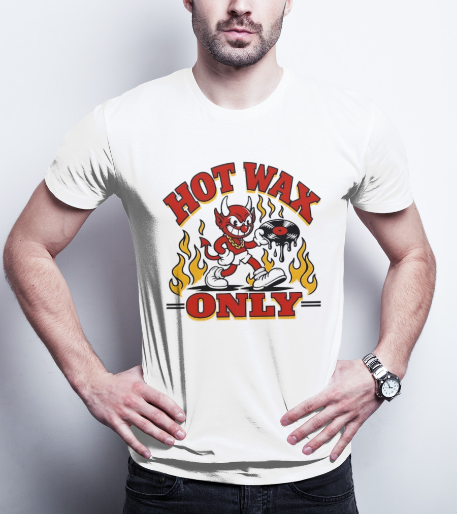 Hot Wax Only Devil Vinyl Record Music DJ T-Shirt