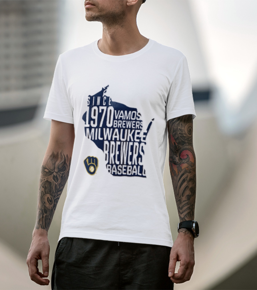Milwaukee Brewers Since 1970 Vamos Brewers Baseball T-Shirt