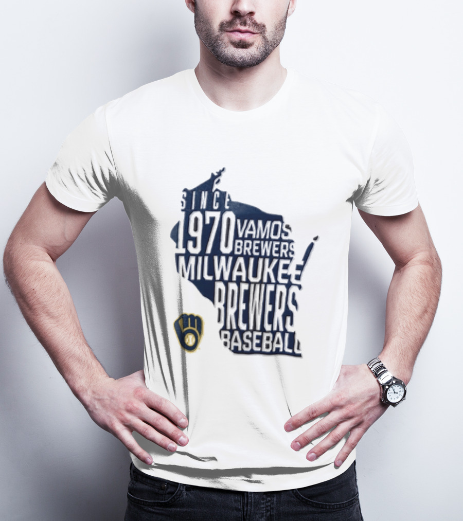 Milwaukee Brewers Since 1970 Vamos Brewers Baseball T-Shirt