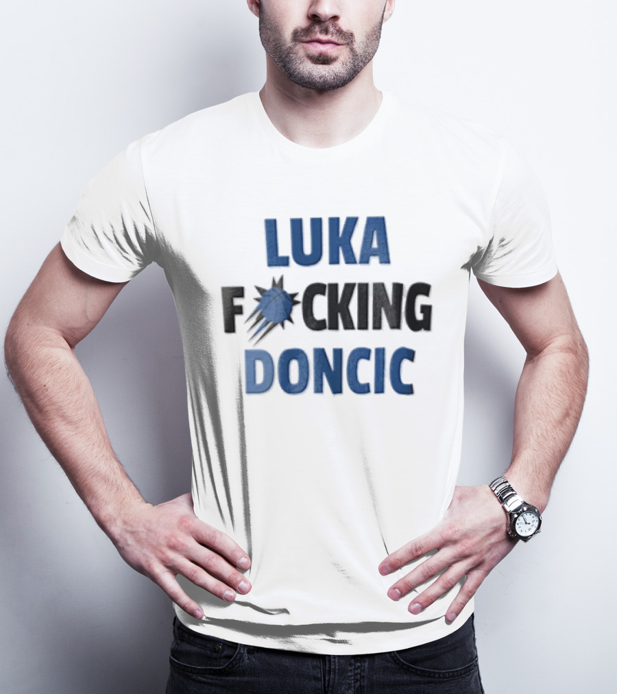 Luka Doncic Mustang Basketball Player Silhouette F**king Doncic T-Shirt