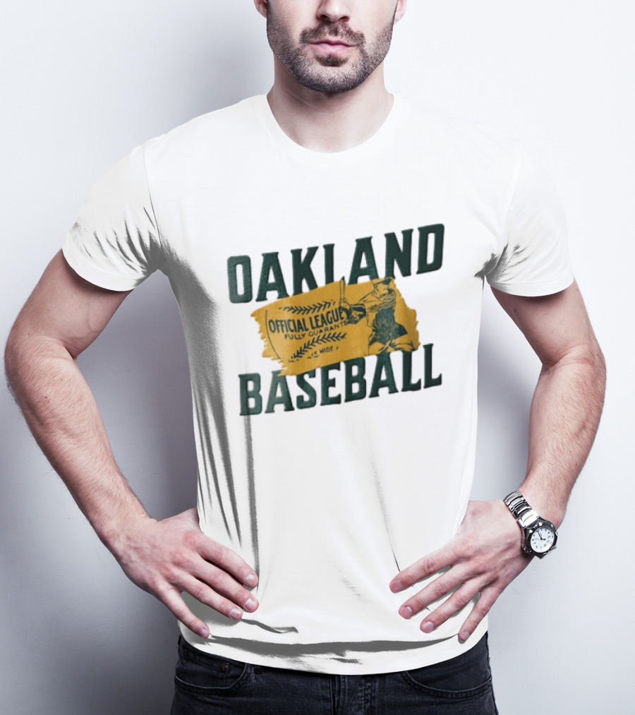 Oakland Baseball Official League Batter Swinging T-Shirt