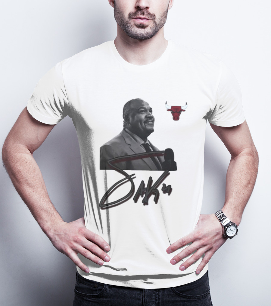 Stacey King Chicago Bulls Autograph T-Shirt