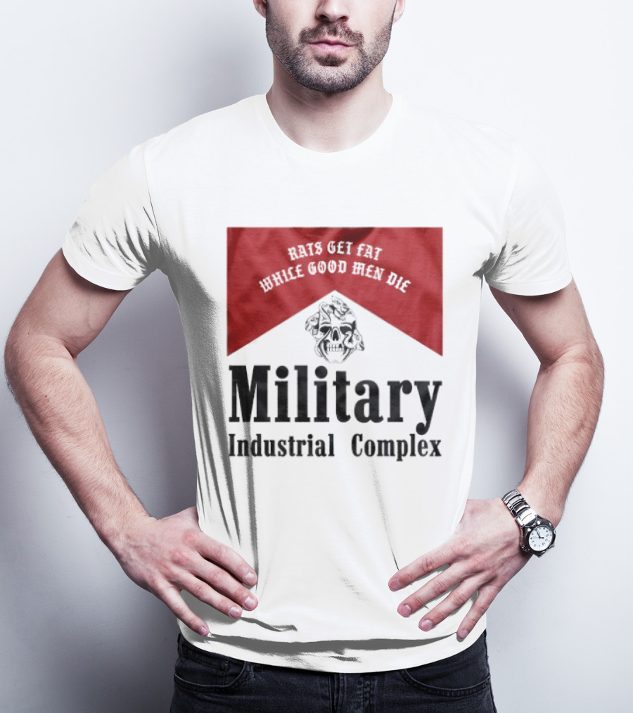 White Good Men Die Military Industrial Complex Rats T-Shirt