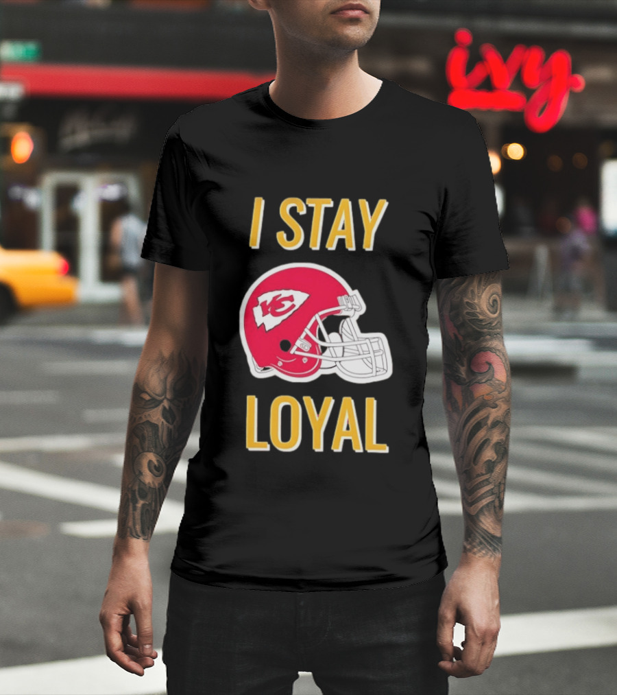 Kansas City Chiefs I Stay Loyal Red Helmet T-Shirt