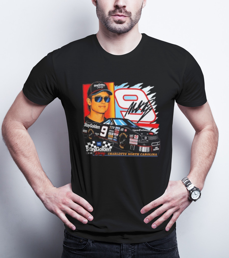 Matt Rife Stay Golden Racing Car Number 9 Charlotte North Carolina T-Shirt